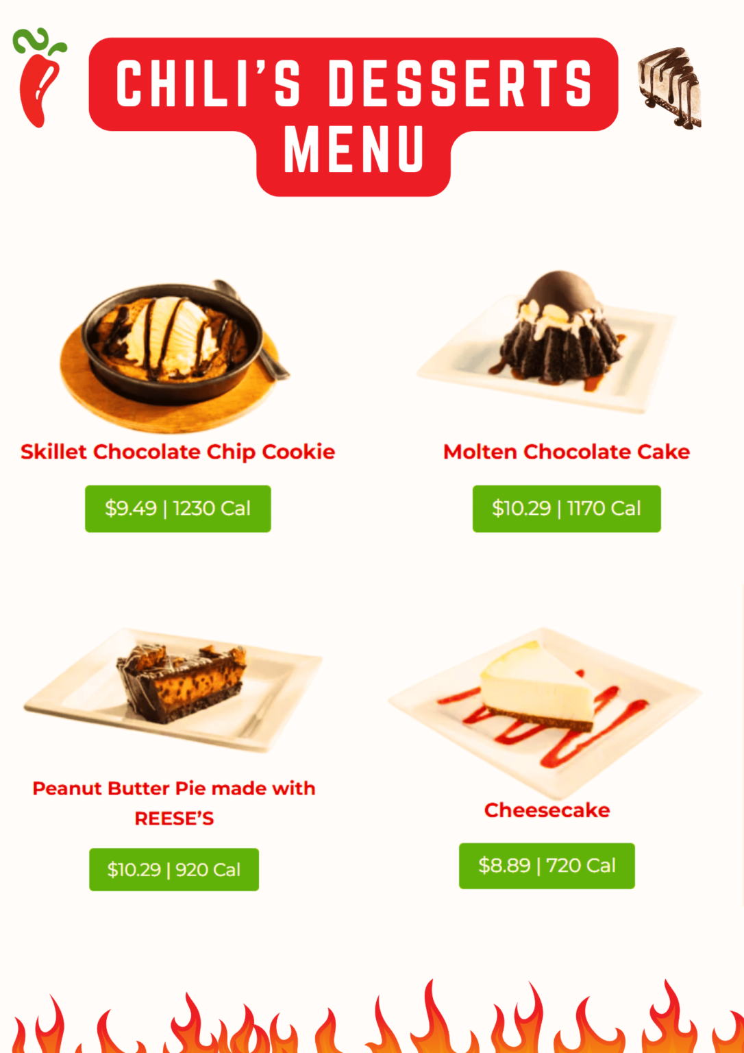 Chili’s Desserts Menu With Calories and Updated Prices 2025